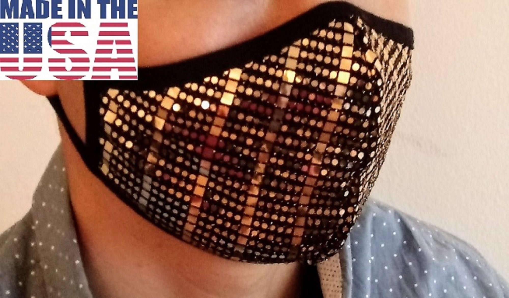 Unisex-adult Triple Layer Sequin Face Mask - Etsy