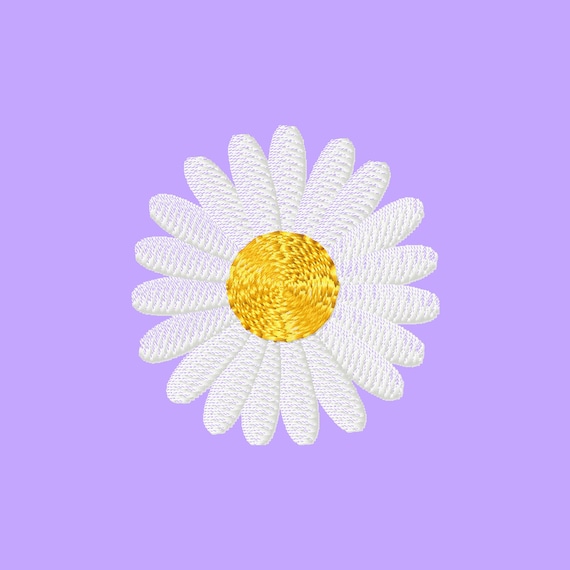 Daisy Flower Machine Embroidery Design - Etsy