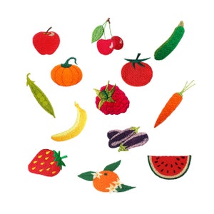 Machine Embroidery Designs Fruits and Vegetables, 13 Different Patterns ...
