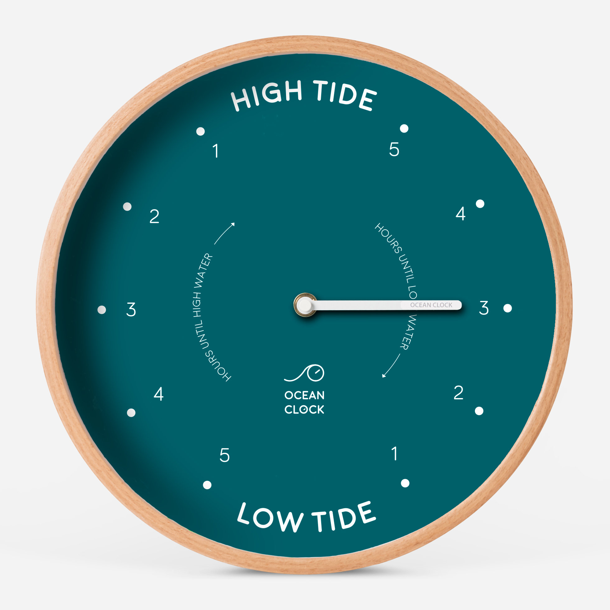 Peacock Blue Wood Tide Clock CUSTOM - Etsy UK