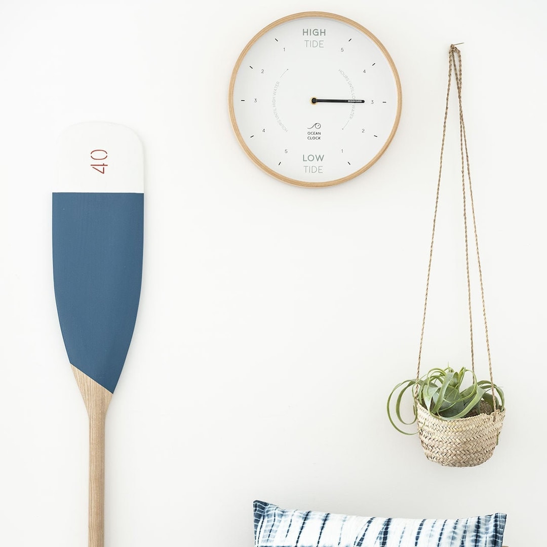 White Wood Tide Clock CUSTOM - Etsy