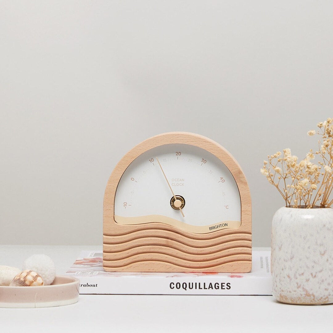 Weather Thermometer Indoor Wooden Beige Design CUSTOMIZABLE - Etsy