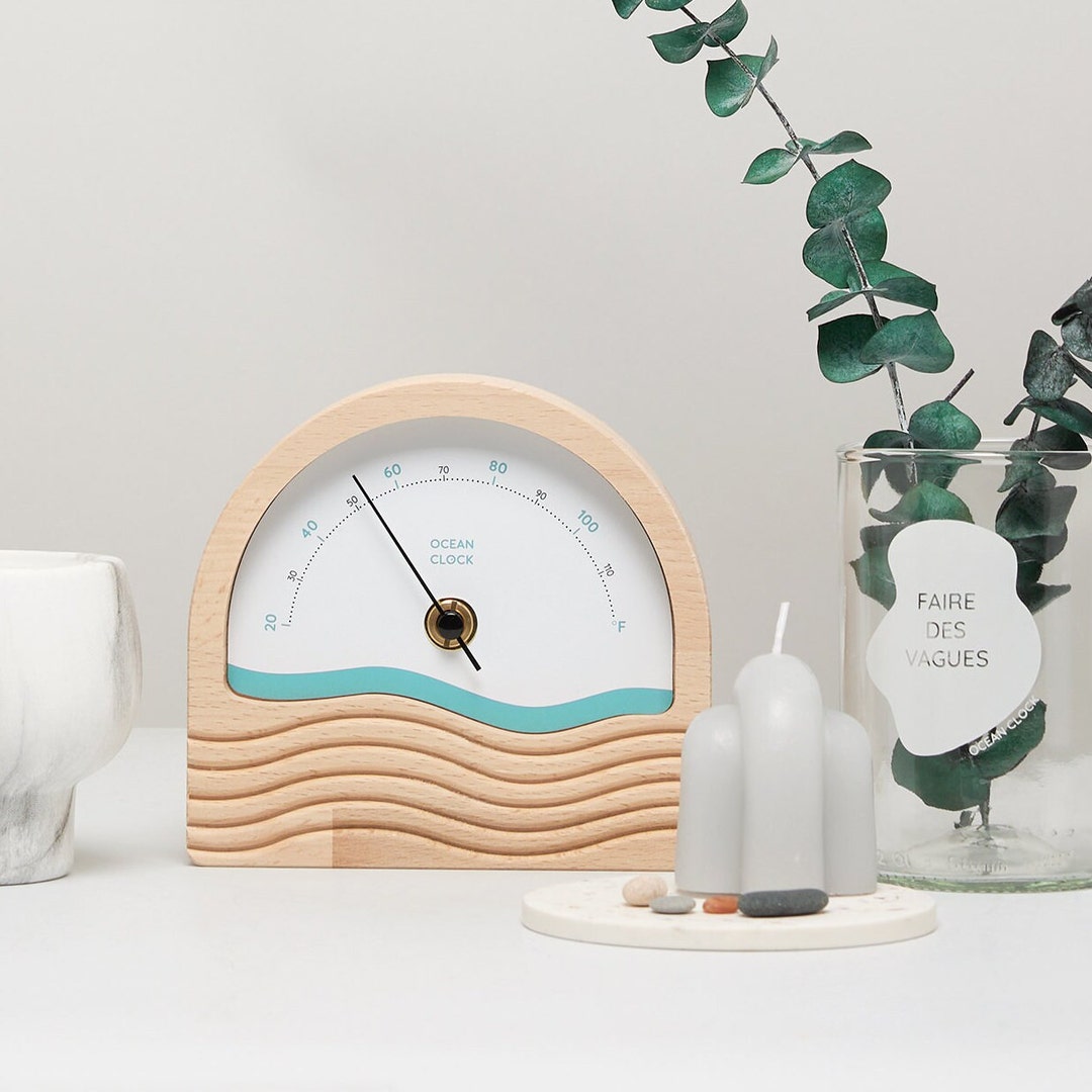 Weather Thermometer Indoor Wooden White Design CUSTOMIZABLE - Etsy