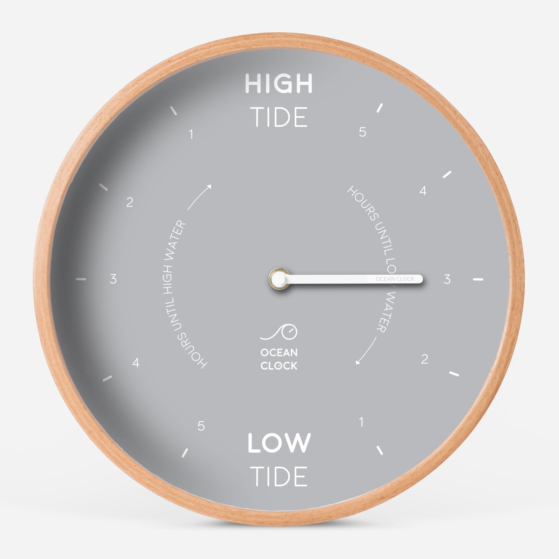Grey Wood Tide Clock CUSTOM - Etsy UK