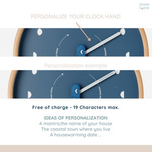 Moon Phases Clock | Lunar Clock | Custom Wood Clock | Coastal Wall ...