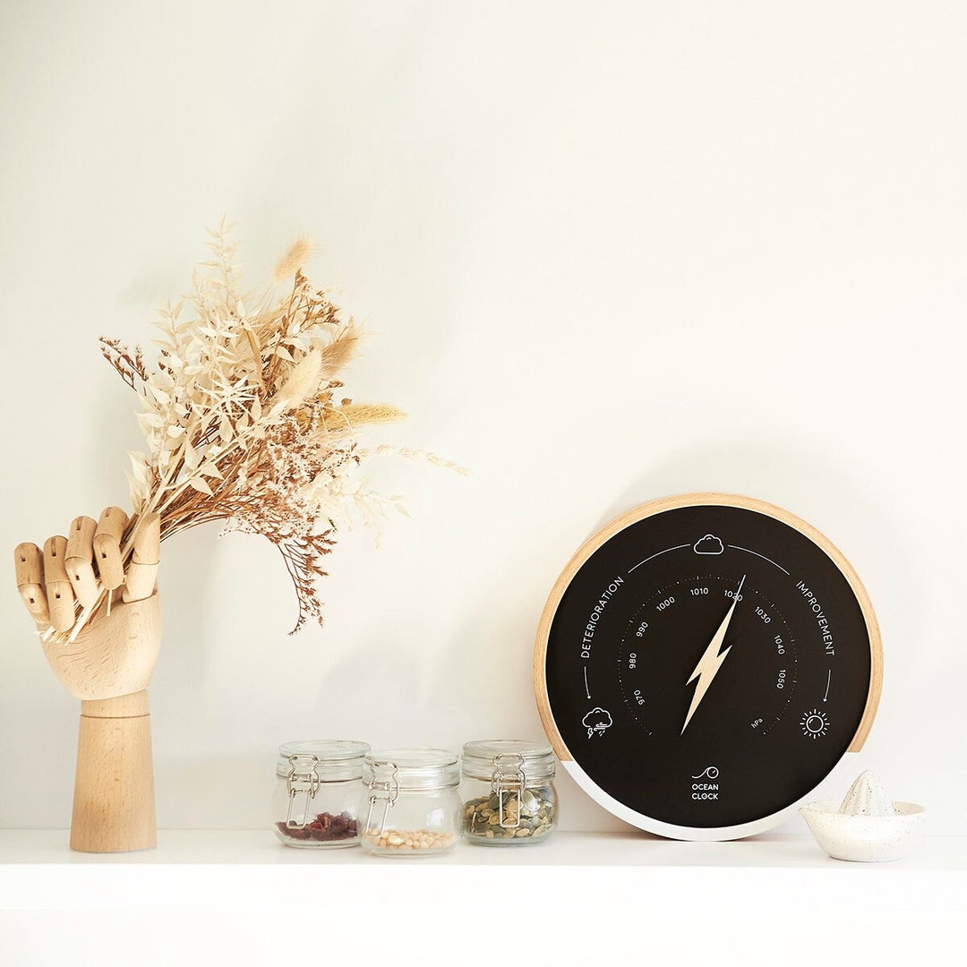 Black Wood Weather BAROMETER - Etsy