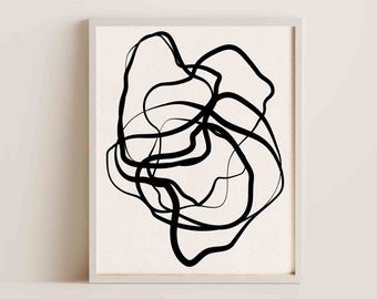 Abstract Lines Wall Art - Etsy