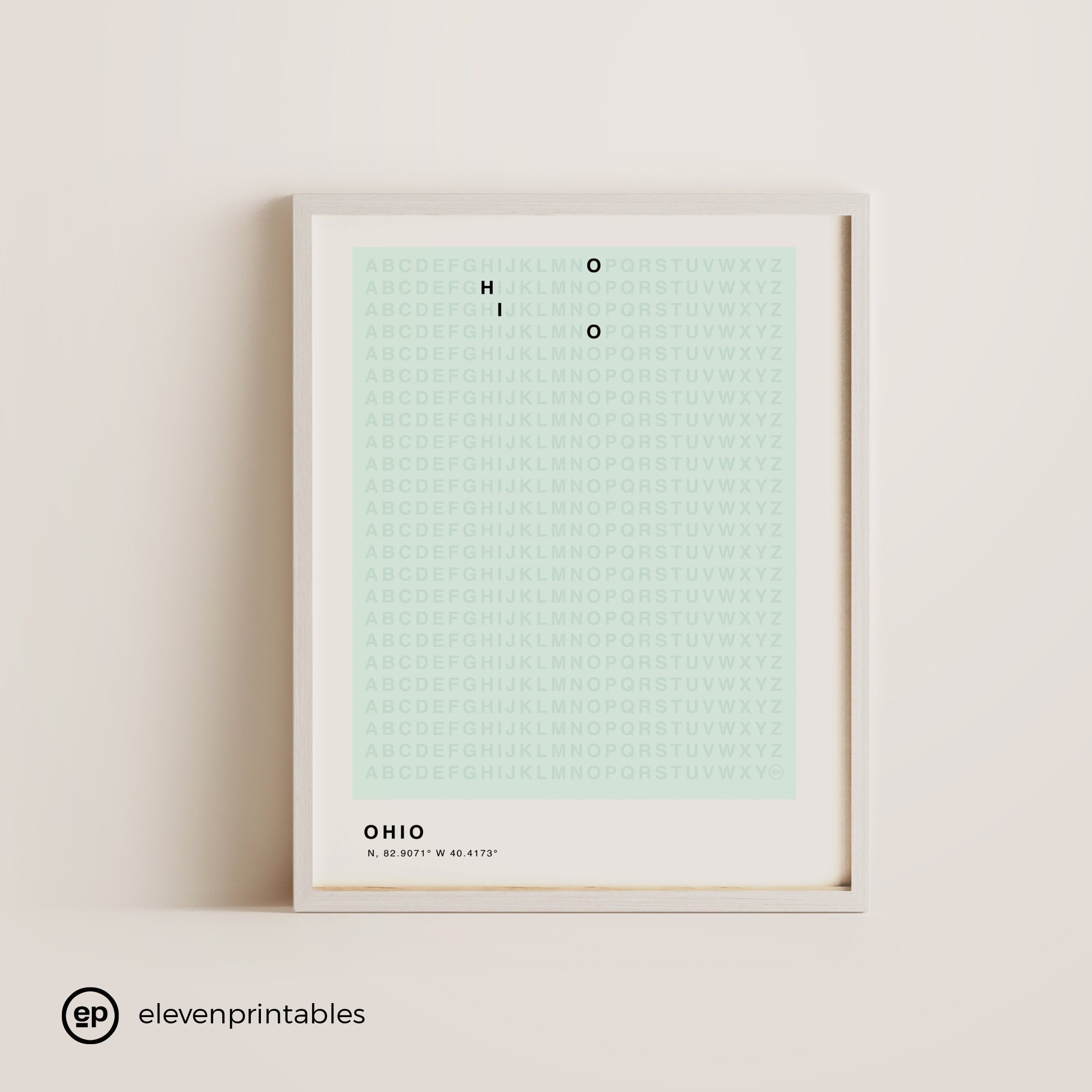 OHIO State Digital Download Print of OH USA United States | Etsy