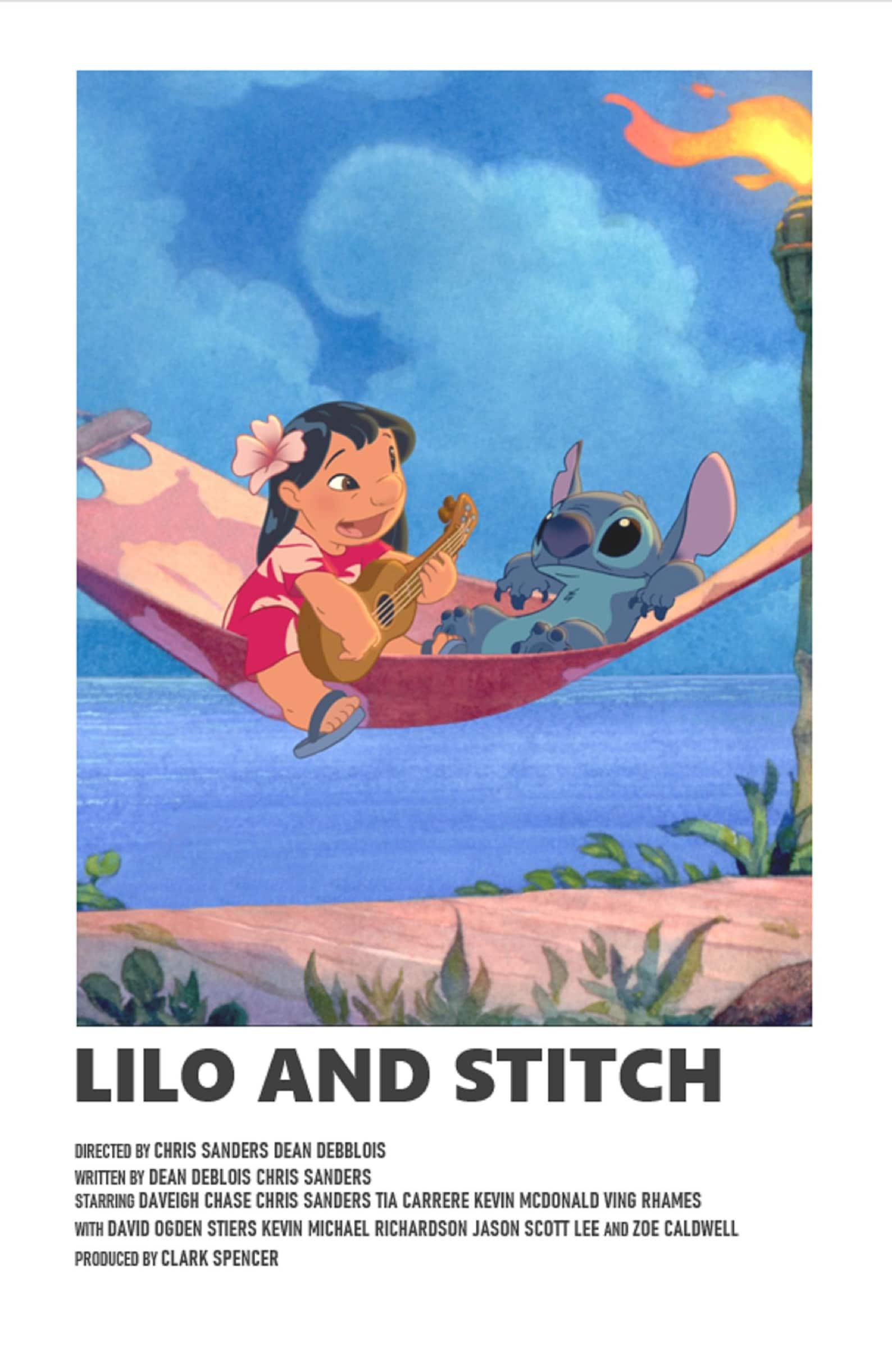 Lilo and Stitch minimal A6 movie poster | Etsy