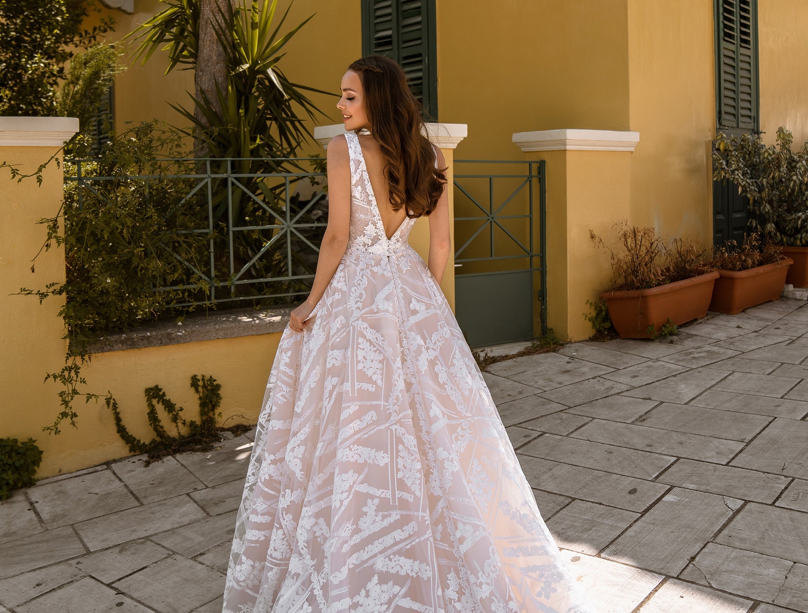 Translucent Wedding Dress Classic Style Custom Made Shiny - Etsy