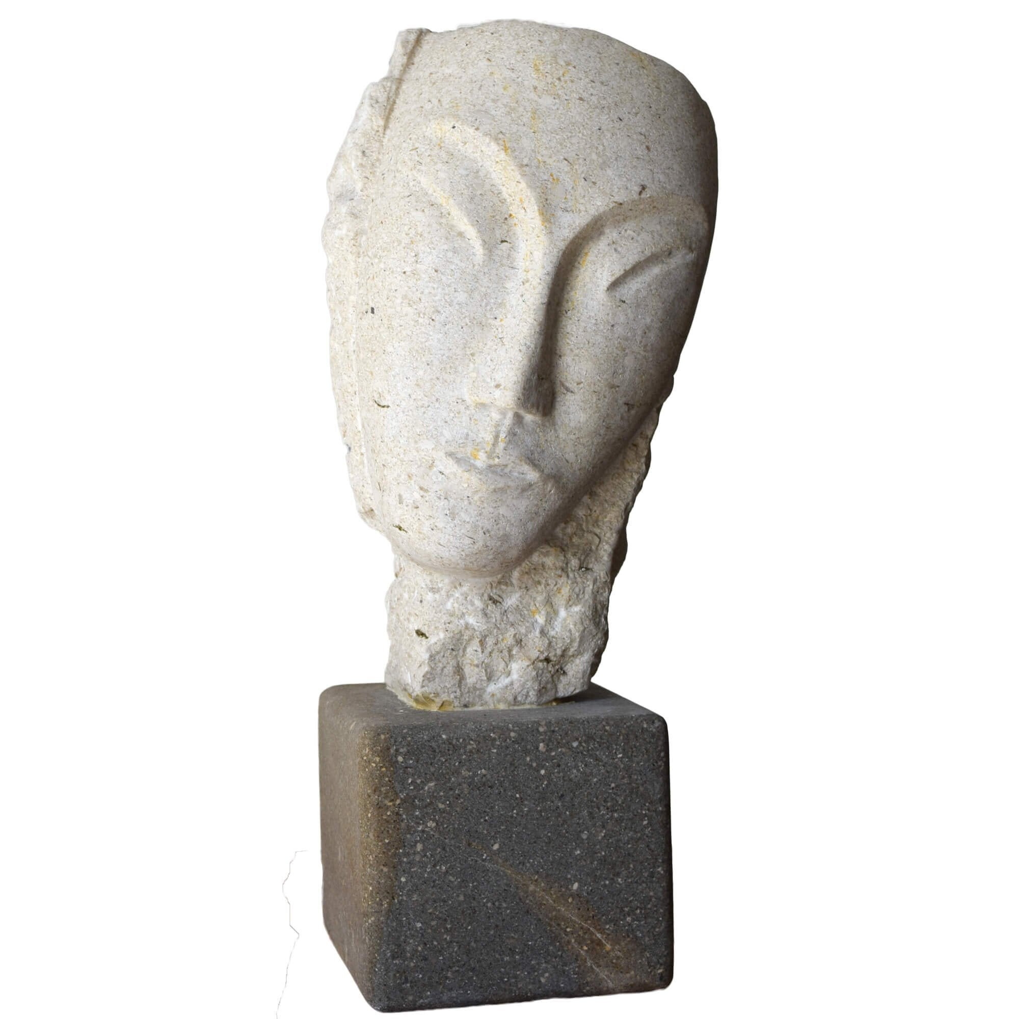 Sculpture Fragments Face Stone Contemporary Sculpture - Etsy