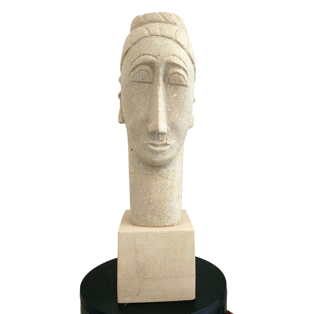 Woman Head Amedeo Modigliani Replica Indoor Stone Sculpture - Etsy