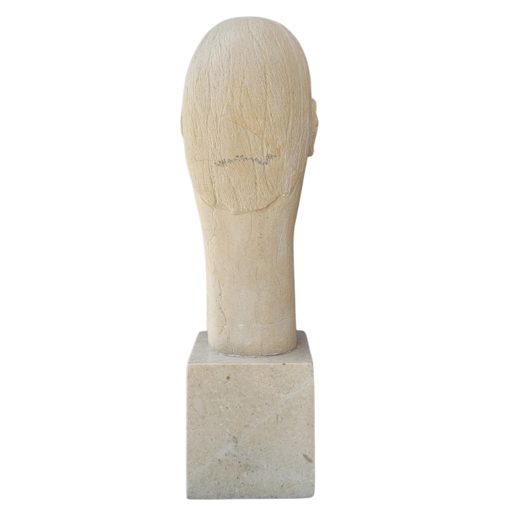 Modigliani-inspired Stone Head Sculpture | Indoor & Outdoor Garden ...