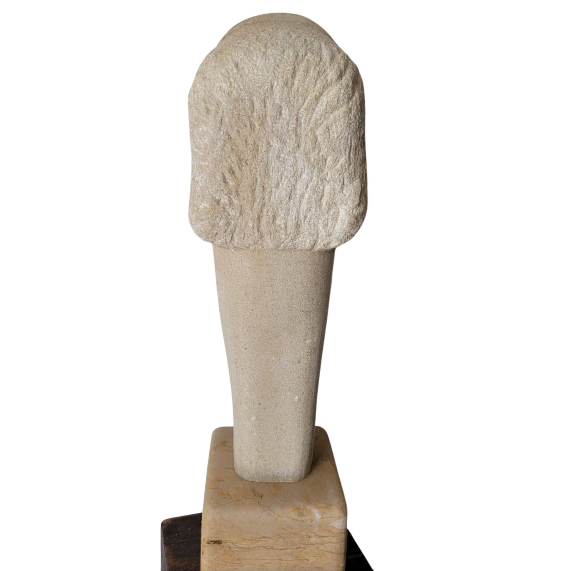 Modigliani Head Replica Hand-carved Statue Stone Sculpture for Indoor ...