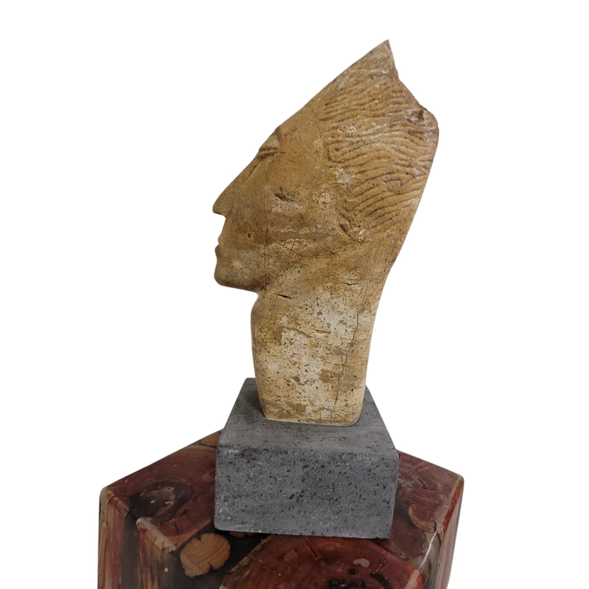 Face Stone Sculpture | Contemporary Statue for Interior - Etsy