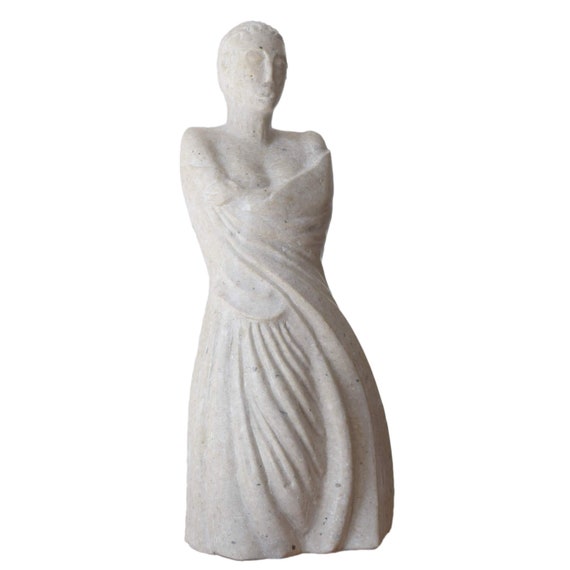 Self Hugging Statue Contemporary Stone Sculpture | Etsy