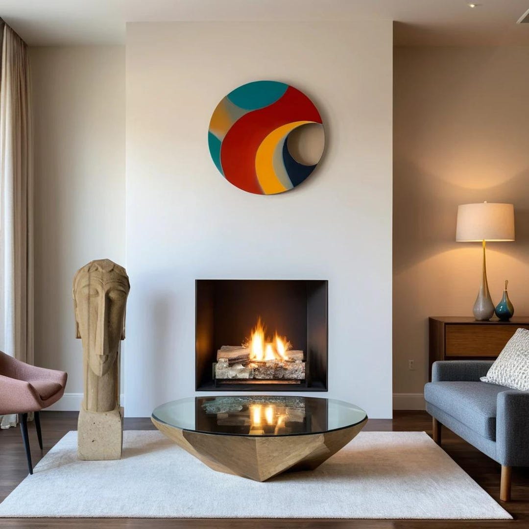 Modern Stone Sculpture | Modigliani-inspired Head Statue for Interior ...