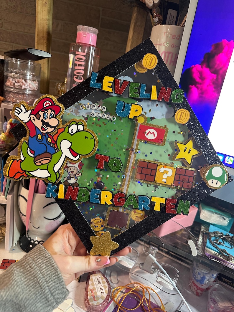 Mario Bros Graduation Cap Topper - Etsy