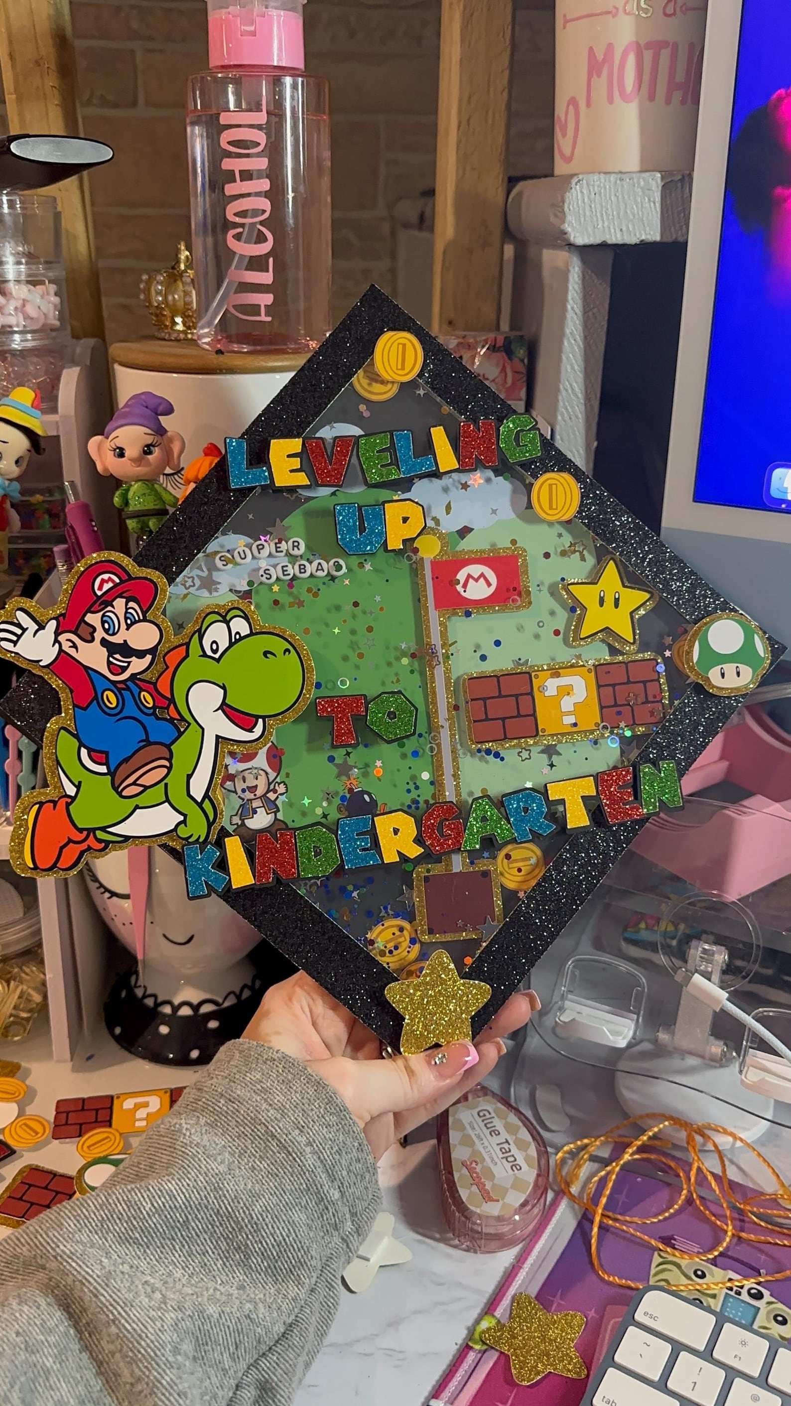 Mario Bros Graduation Cap Topper - Etsy