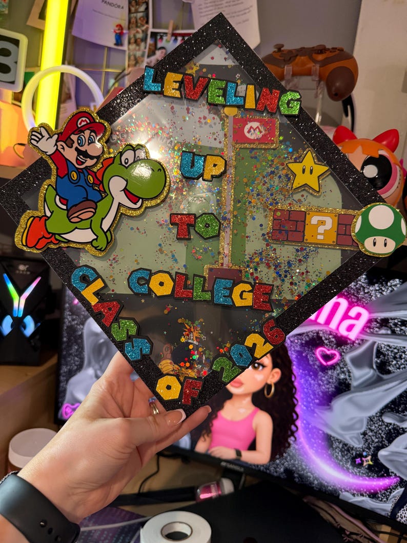 Mario Bros Graduation Cap Topper - Etsy