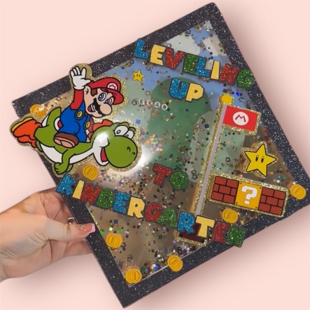 Mario Bros Graduation Cap Topper - Etsy