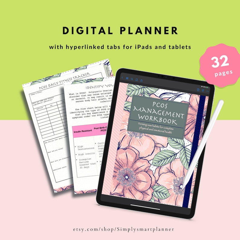 PCOS Digital Workbook PCOS Fertility Tracker and Self Care - Etsy