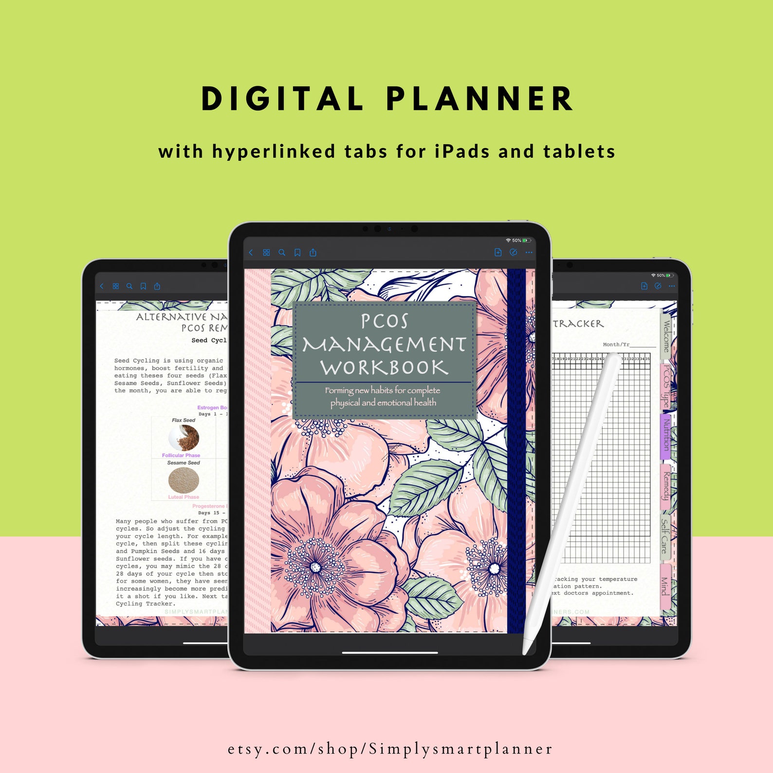 PCOS Digital Workbook PCOS Fertility Tracker and Self Care - Etsy