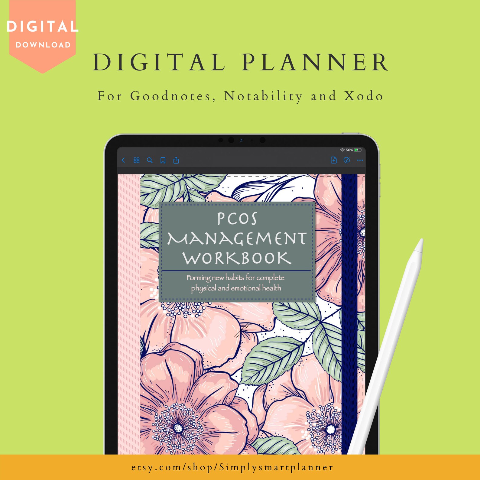 PCOS Digital Workbook PCOS Fertility Tracker and Self Care - Etsy