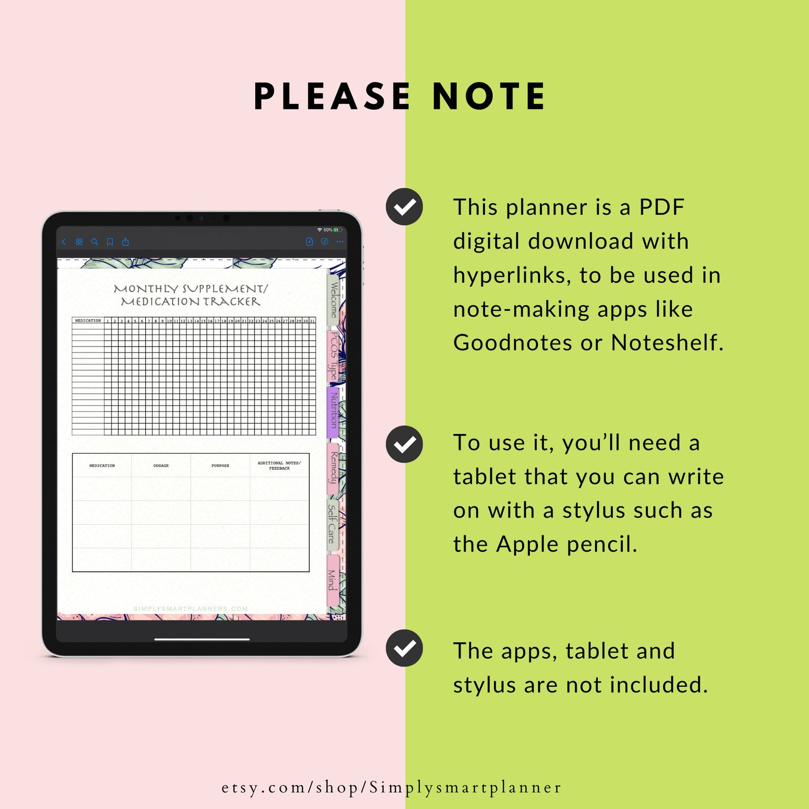PCOS Digital Workbook PCOS Fertility Tracker and Self Care - Etsy