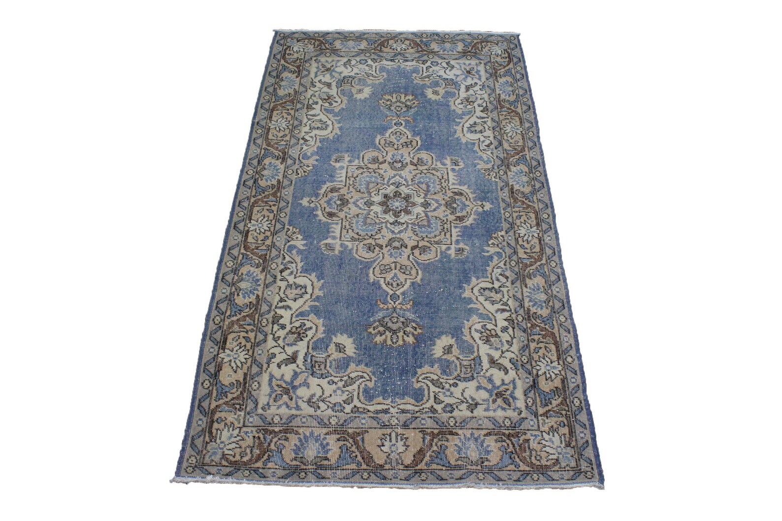 Oushak Rug 4x7 Area Rug Blue Rug Distressed Rug Handwoven | Etsy