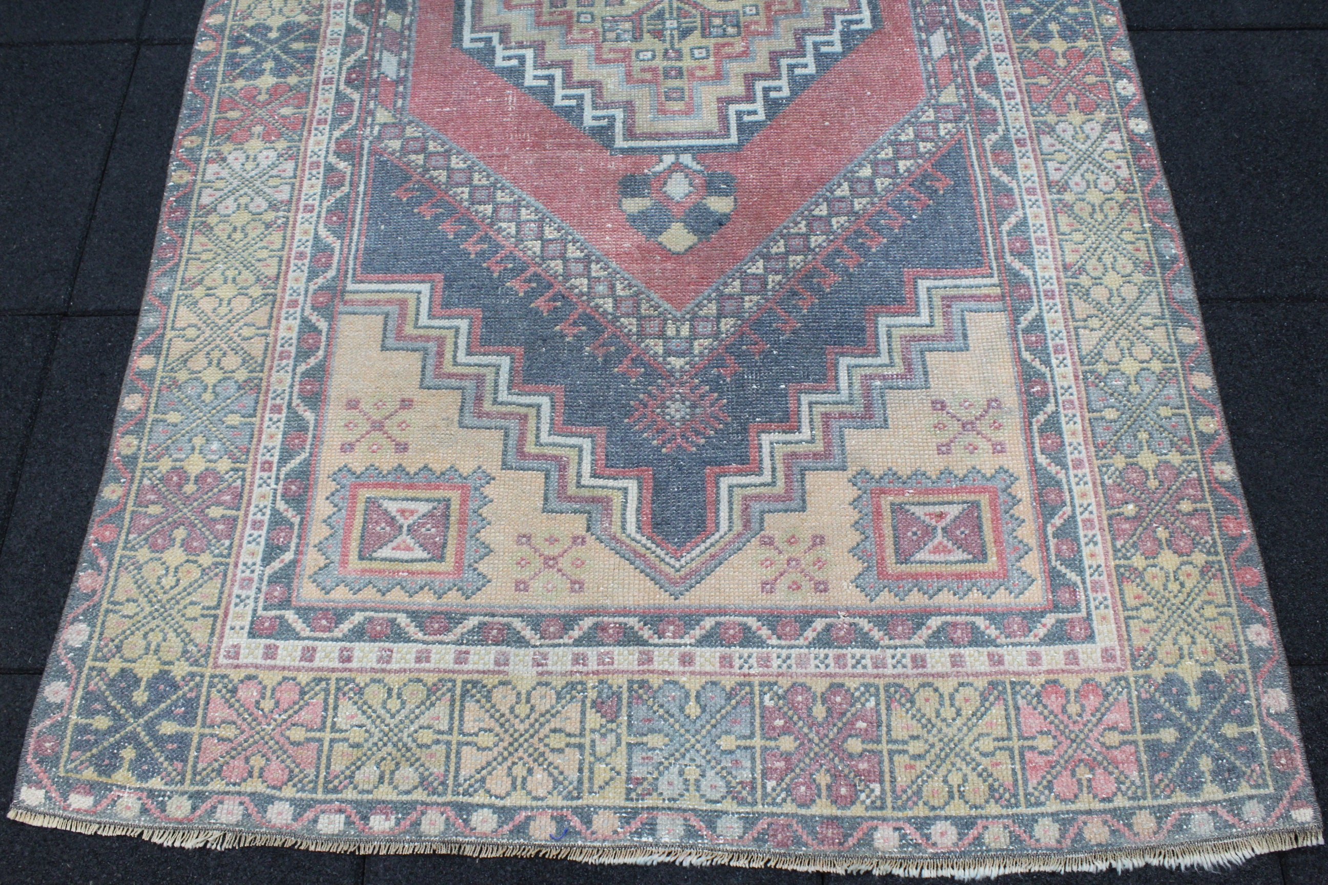 Vintage Wool Rug 3.7x6.7 Area Rug Red Rug Oriental Rug - Etsy UK