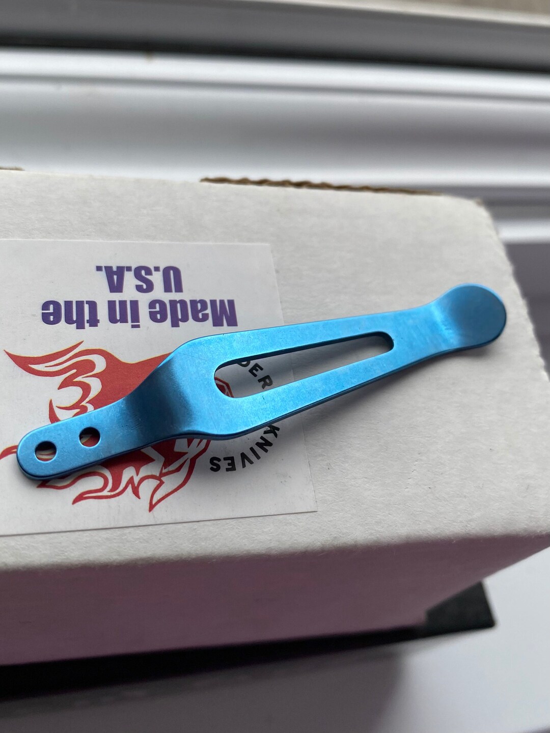 Fits Hinderer Blue Titanium Replacement Pocket Clip • Fits Hinderer XM ...