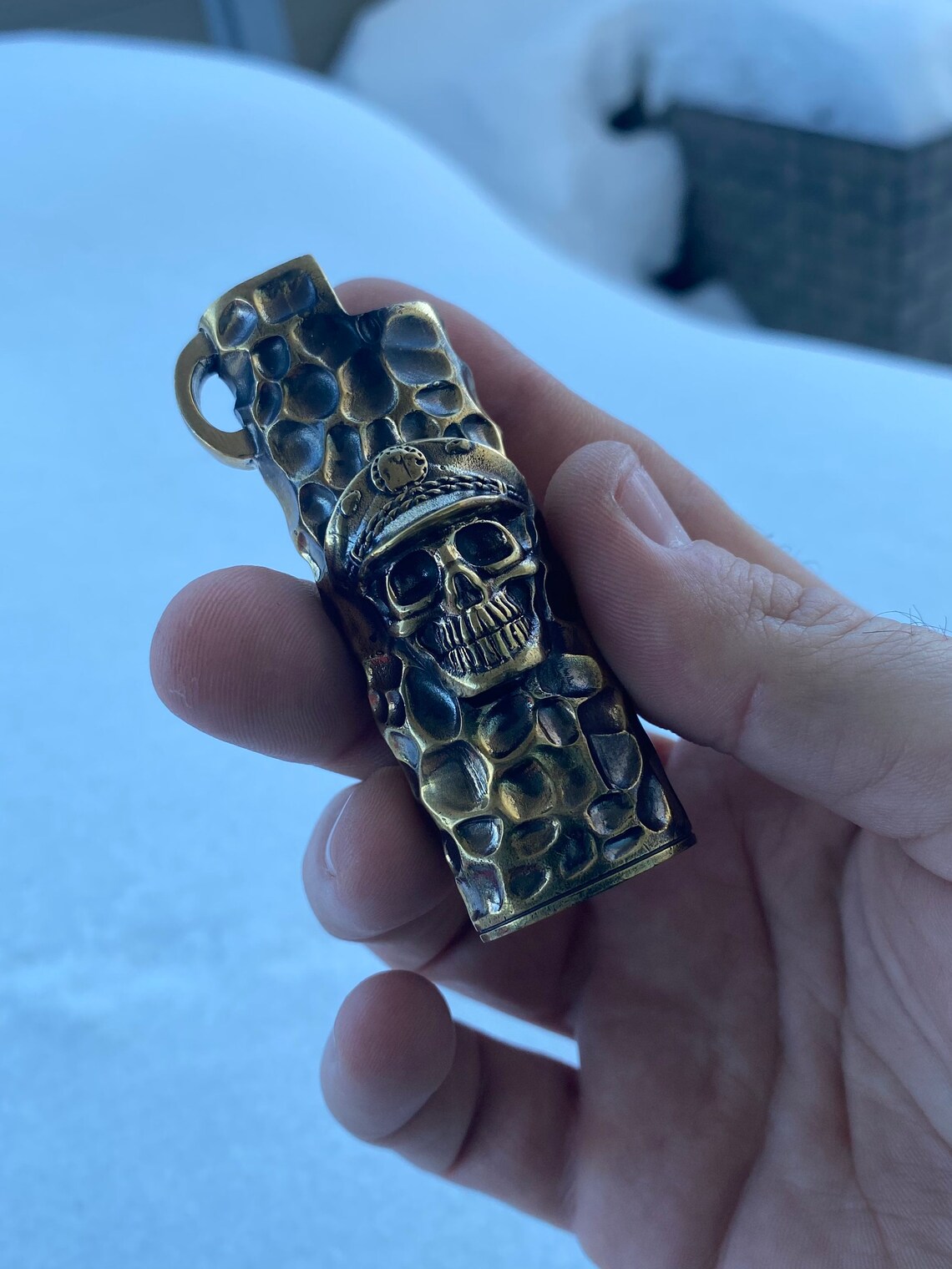 Captain Skull Lighter Case Protective Brass Case Solid - Etsy Canada