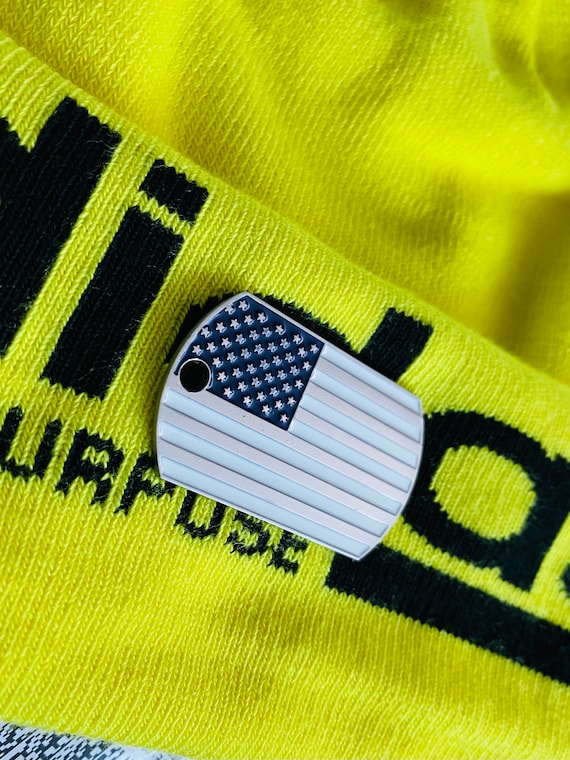 United States Dog Tag Standard Size White Classic | Etsy