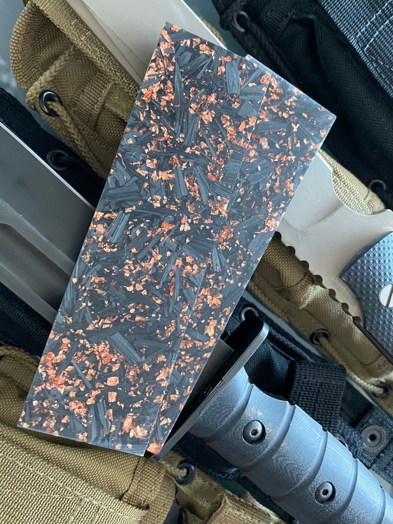 COPPER Flake Blank Scales Knife Maker Handles Marble - Etsy
