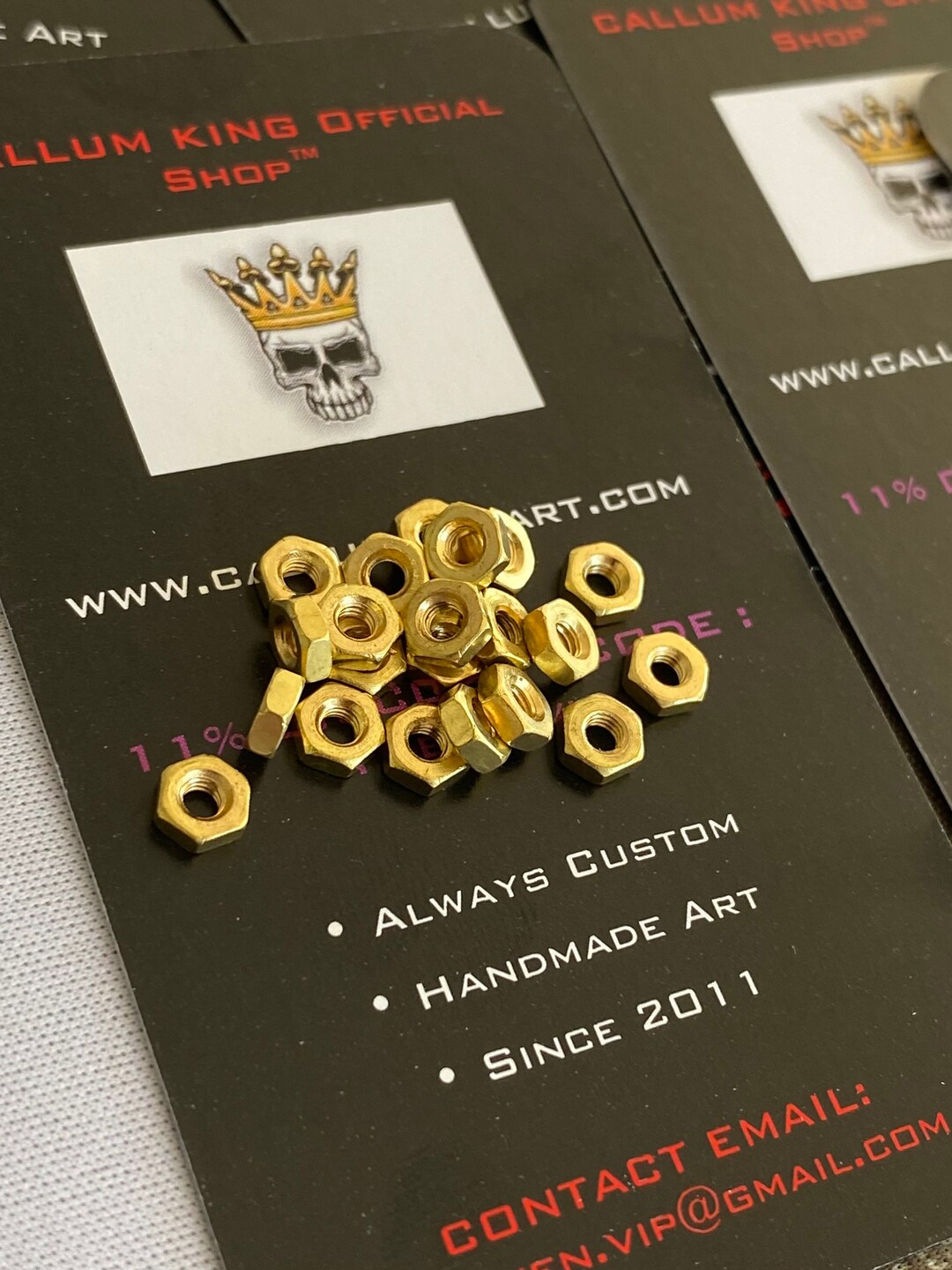 M2.5 Micro Nuts / Pure Solid Brass / Made in Canada / Polished / 2x 4x ...