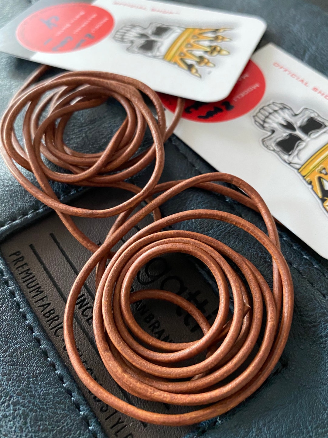 Véritable corde en cuir • String / Cord / Round / String • 2mm Light ...