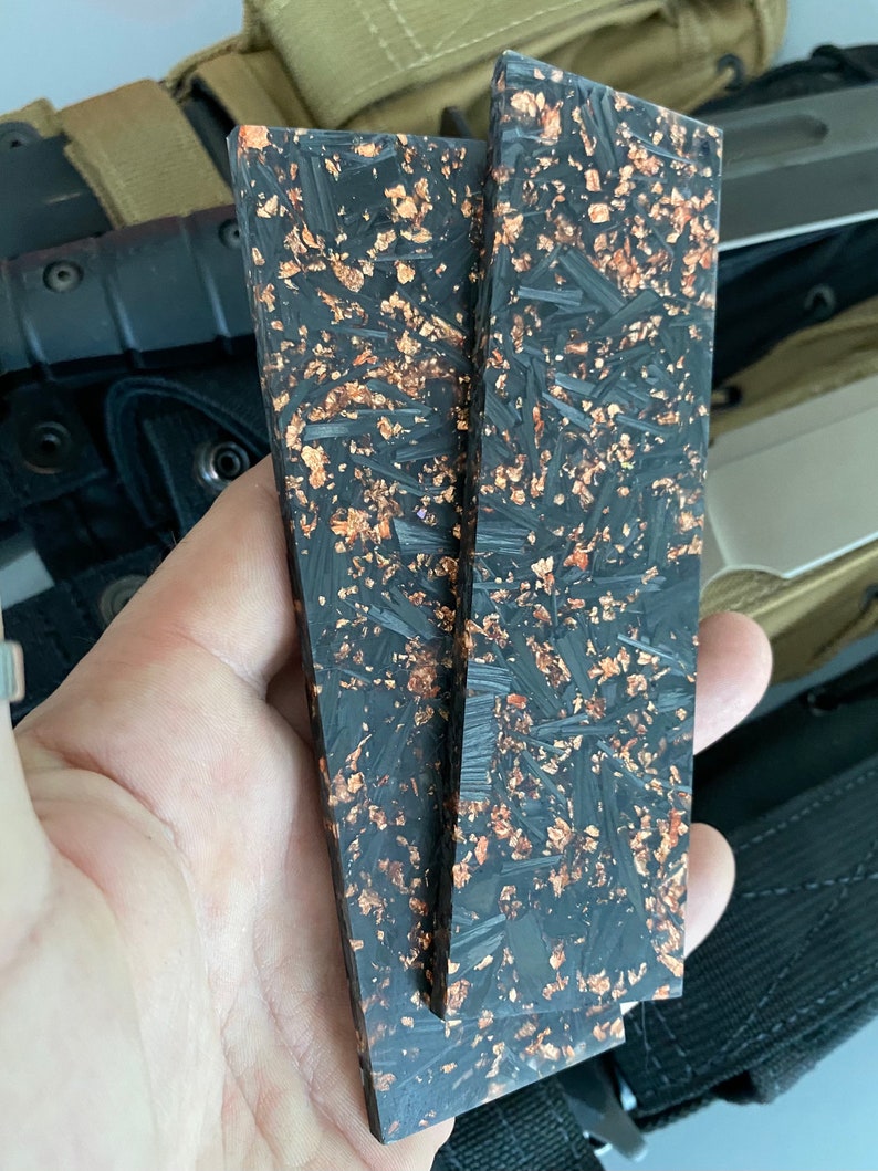 COPPER Flake Blank Scales Knife Maker Handles Marble - Etsy