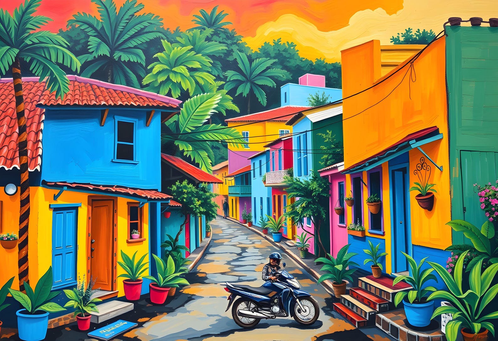 Brazilian Town - 5 Colorful Prints Depicting Small Town Brazil ...