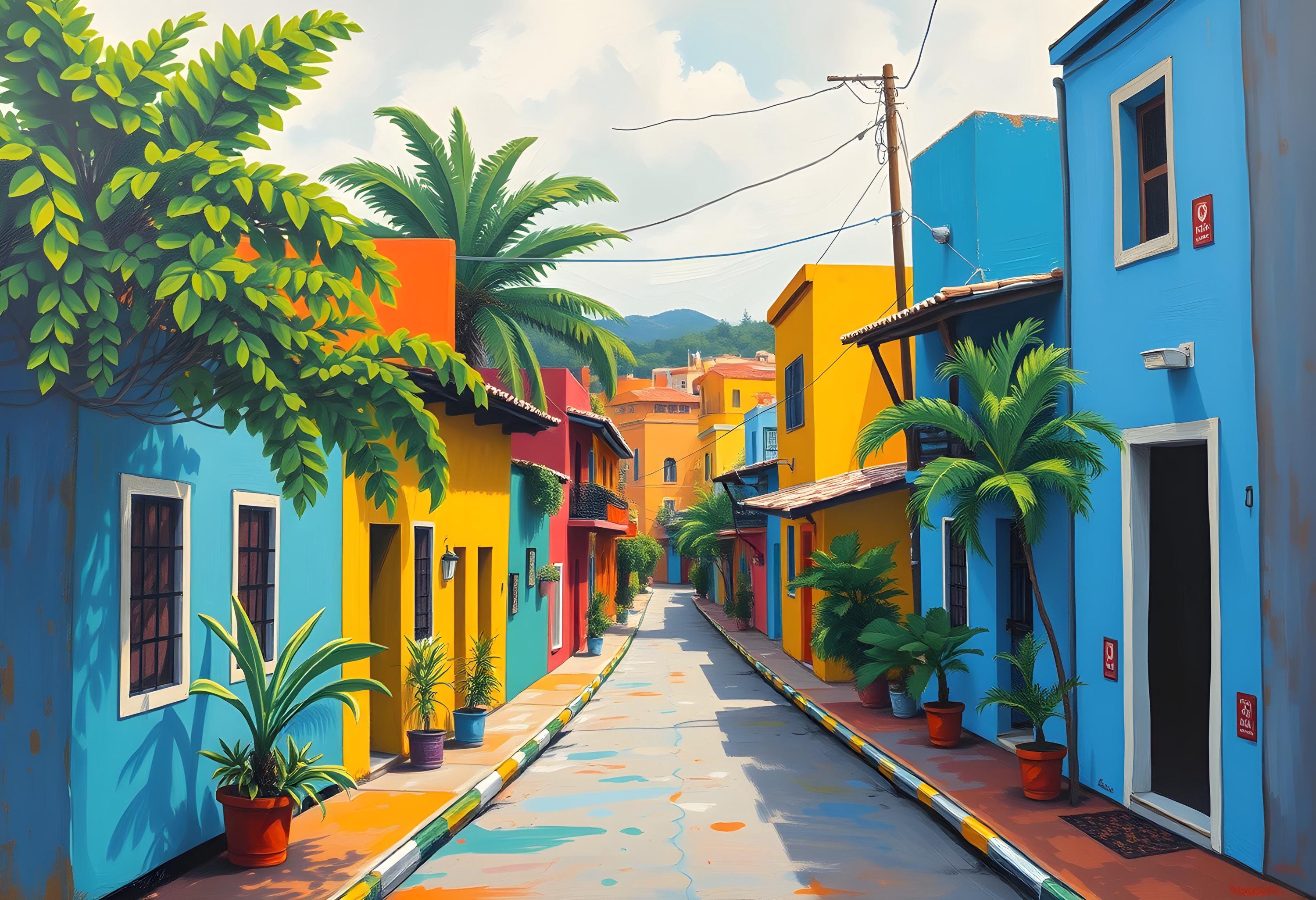 Brazilian Town - 5 Colorful Prints Depicting Small Town Brazil ...