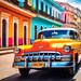 Scenes From Cuba, Classic Cars on the Streets of Cuba, 4 Colorful ...