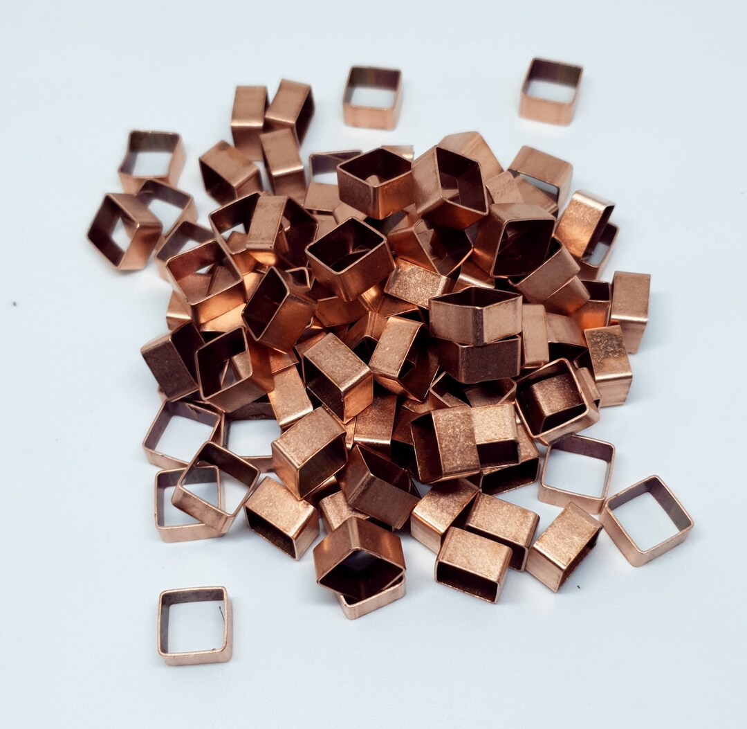 25 Pcs Square Raw Copper Tube, Pipe Connector 9X9X5 Mm - Etsy