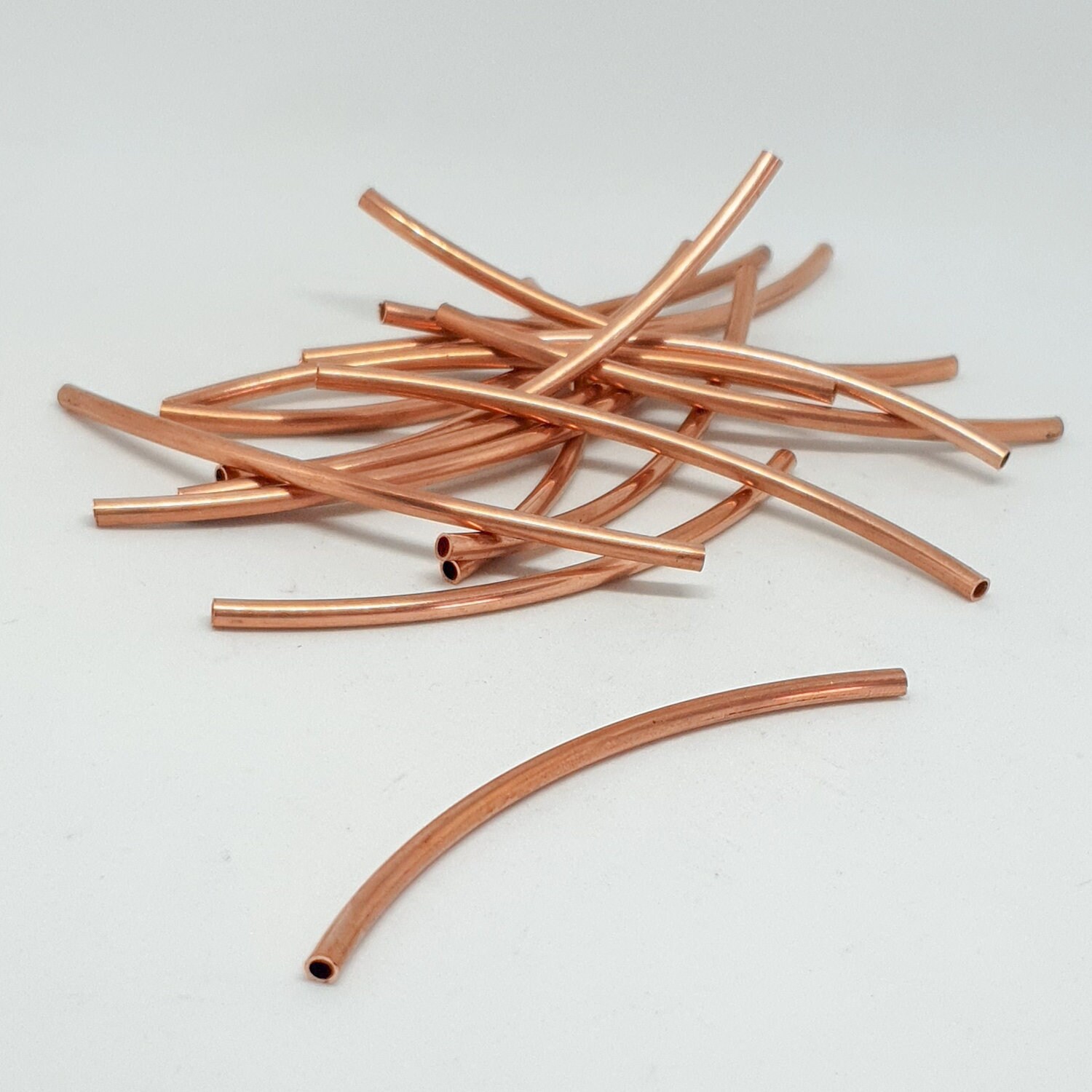 5pcs Raw Copper Curved Tube Raw Copper Curved Extra Long Tube - Etsy