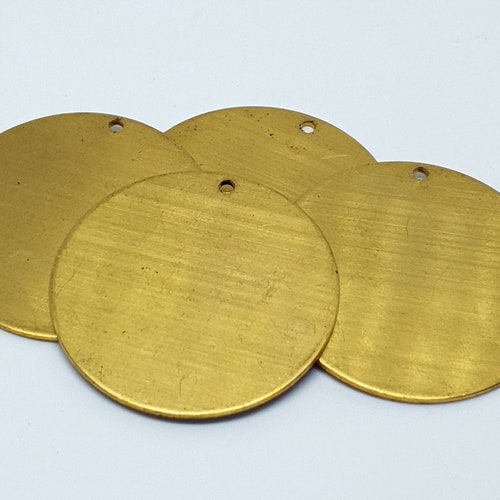 Raw Brass Flat Round Blank Disc Engravable No Hole Tags - Etsy