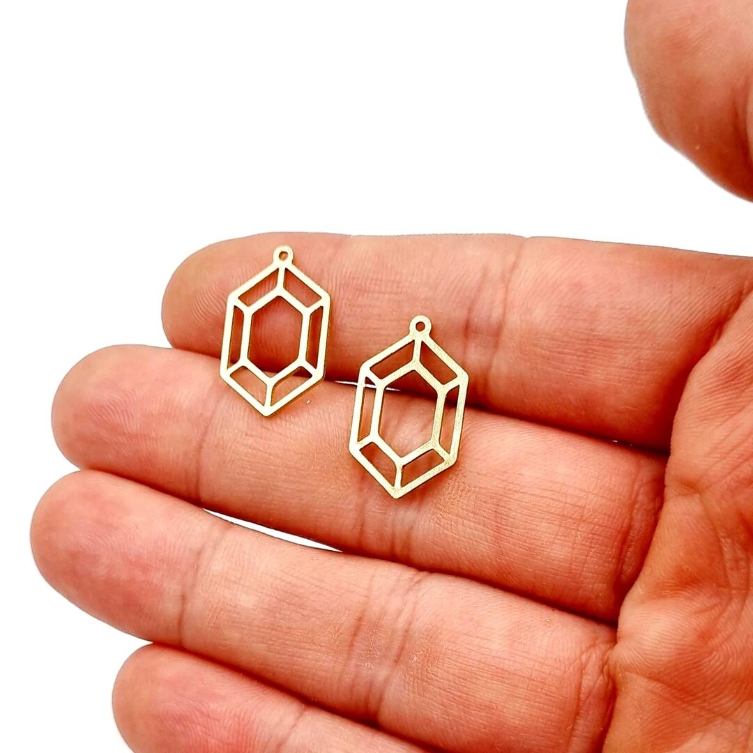 5 Set Raw Brass, Elegant Model , Wonderful Model , Charm Earrings ...