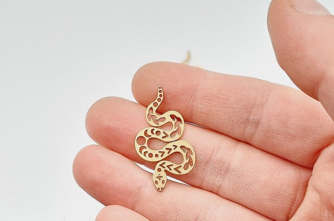 Raw Brass Snake Charm Snake Pendant Snake Earring Charm - Etsy