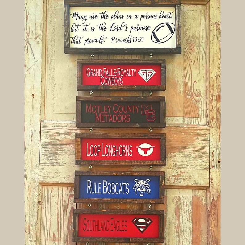 Team Signs With Mascot Coach Football Journey Signs Coach - Etsy