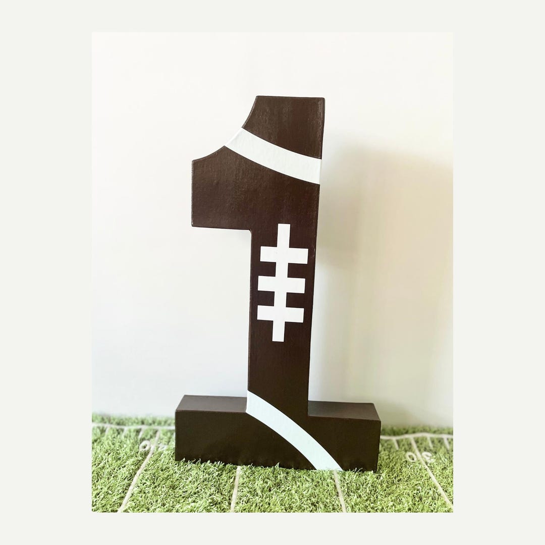 Freestanding Number Birthday Party Decor for First Birthday Sport Theme ...