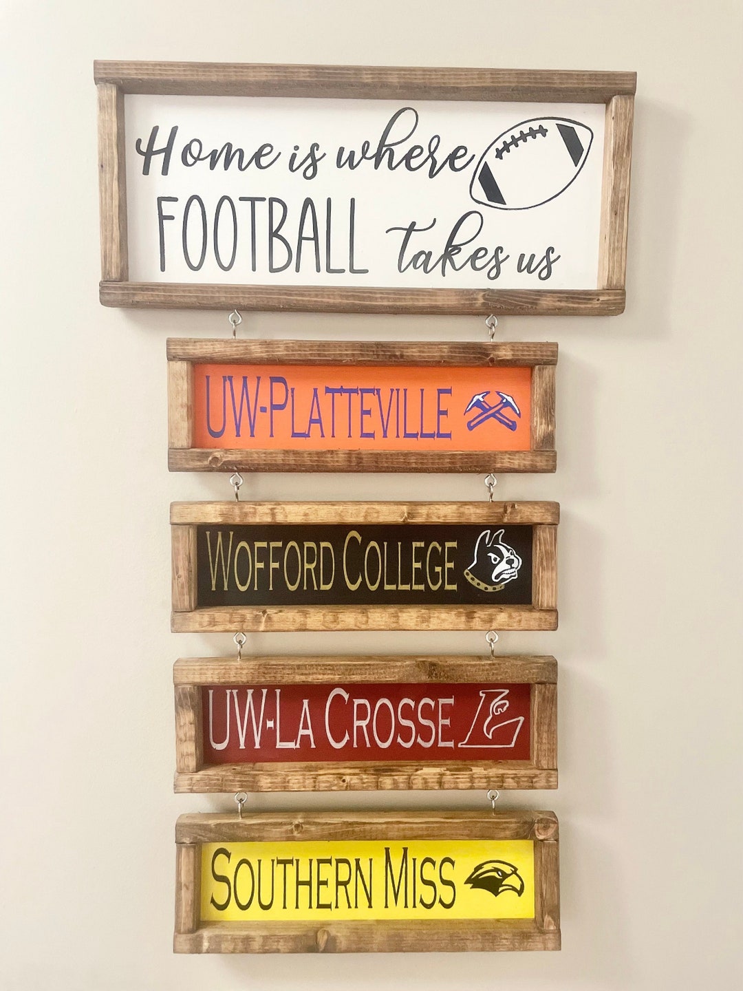 Team Signs With Mascot Coach Football Journey Signs Coach Gift for ...