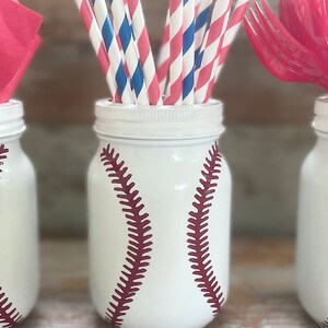 Baseball Party Centerpiece Mason Jar Baseball Theme Party Rookie of the ...